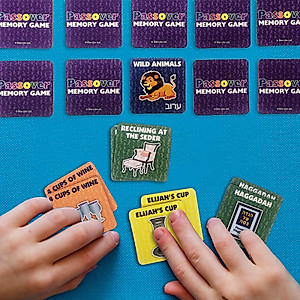 Passover Memory Game by Rite Lite | Passover Gifts Jewish Pesach Seder Holiday Party Favors | Match the Most Cards & Win! Collectible Tin 72 Cards