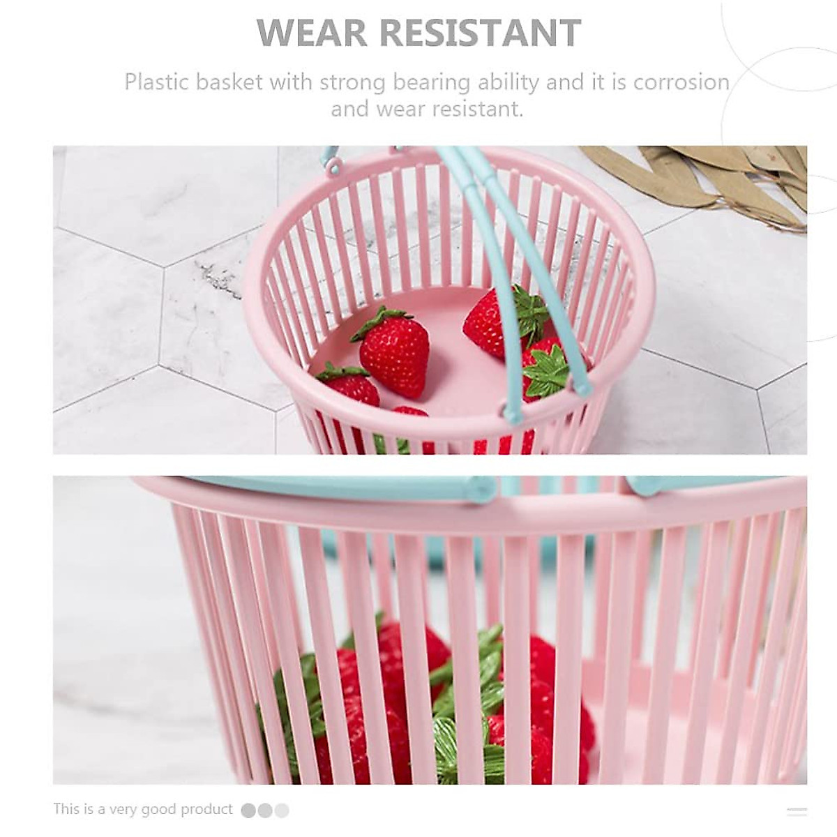 Cabilock 3pcs Storage Basket Shower Mesh Mini Containers Kids Outdoor Playset Small Plastic Container Mini Basket Egg Toy Storage Bins Bathroom Basket Pink Pp Multifunction Round Sieve