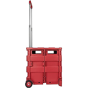 Office Depot Mobile Folding Cart with Lid, 16in.H x 18in.W x 15in.D, Black, 50801