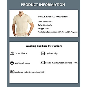 V VALANCH Vintage Shirts for Men Polo Shirt Short Sleeve Collared Knit Golf Polo Blue Shirt