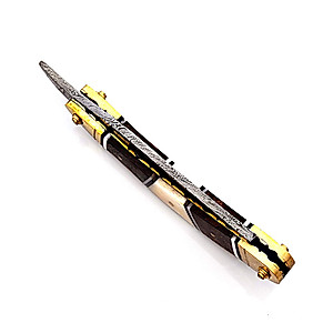 R-51 Custom Hand Made Damascus Steel Straight razor Folding Razor With Shaving Ready Classic Barber Blade Edge