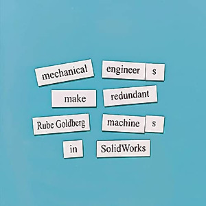 Engineering Word Magnets - Funny and Nerdy Word Kit for College to PhD to Professional Engineer Level - Office Refrigerator or Magnetic White Board - Made in USA