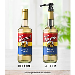 8-Pack Gold Little Squirt Syrup Pumps for Coffee Syrup Bottles, Fits 750ml 25.4oz Torani, Skinny, DaVinci Bottles, Coffee Syrup Dispenser for Coffee Bar