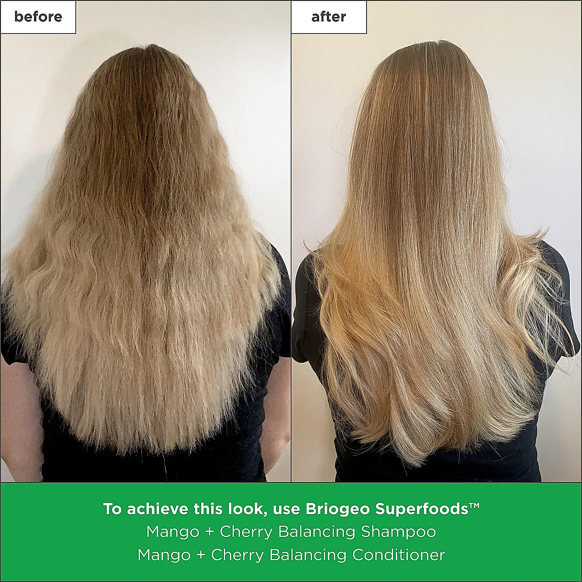 Briogeo Superfoods Mango + Cherry Balancing Shampoo, Replenish Dull, Dry Hair and Balance Oil for Oily Hair, Controls Oil and Nourished All Hair Types and Textures, Vegan, Cruelty-Free, 12.5 fl oz