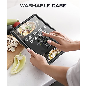 Poetic TurtleSkin Case Designed for Galaxy Tab S7 FE 12.4 Inch 2021 / Galaxy Tab S7 Plus 2020 with S Pen Holder, Rugged Shockproof Drop Protection Kids Friendly Silicone Cover Case, Black