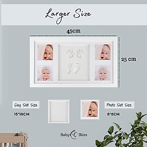 BABY BLISS Baby Hand and Footprint Keepsake Kit - Baby Prints Photo Frame for Newborn Boys and Girls – Nursery Memory Art Kit - Dog and Cat Paw Clay Print Kit for Pet Parents