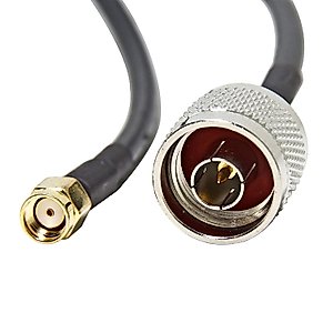 N Male to RP-SMA Male Cable, 25ft Ultra Low Loss RFA-200 Coax Cable with Weatherproof Connector for Yagi TP-Link 2.4Ghz Antenna, Router, WiFi and ALFA Extender, APs, Receiver