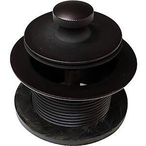 Westbrass D3324-12 1-1/2" NPSM Twist & Close Bathtub Drain Plug, Coarse Thread, Oil Rubbed Bronze