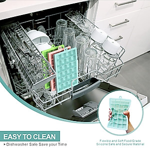 Ice Cube Trays 3 Pack, Silicone Ice Cube trays for Freezer, 24 Cubes per Ice Trays, Cube Trays With Removable Lid, Easy to Remove, Chilling Drinks