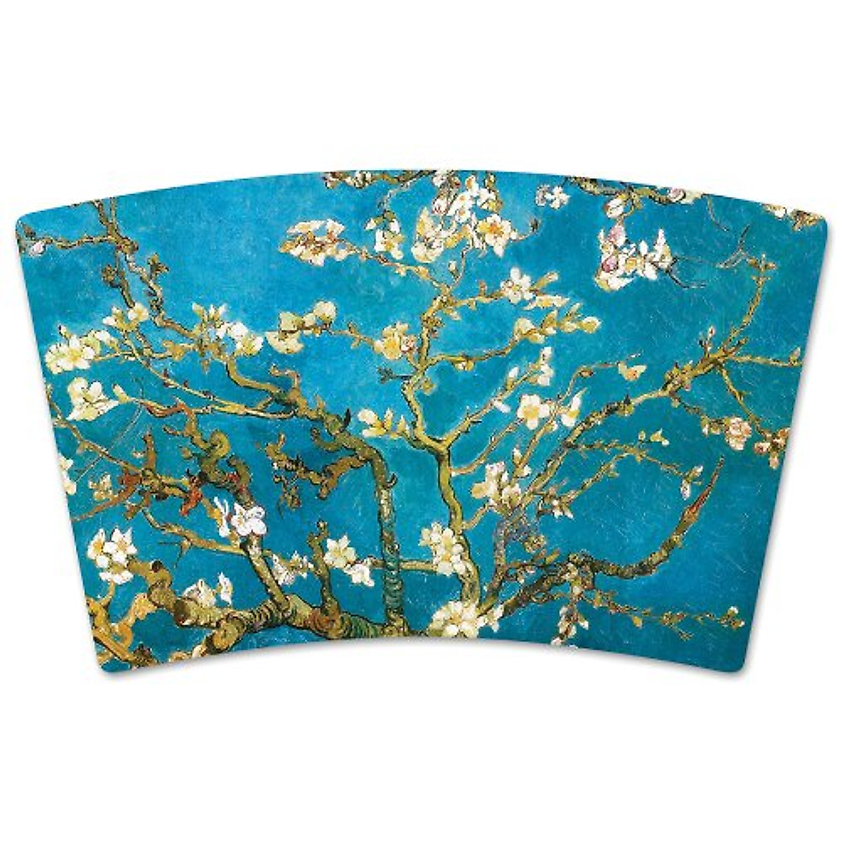 Mugzie "Van Gogh: Almond Blossoms" Stainless Steel Travel Mug with Insulated Wetsuit Cover, 20 oz, Black