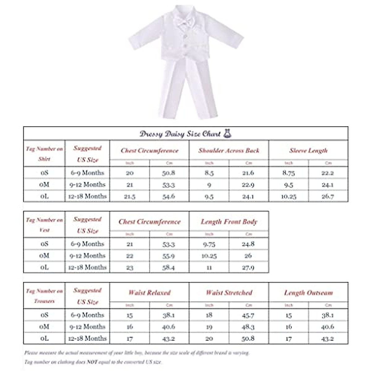 Dressy Daisy Infant Baby Boy Christening Clothing Baptism Outfit All White Suit Set with Bonnet Size 9-12 Months, Long Sleeve