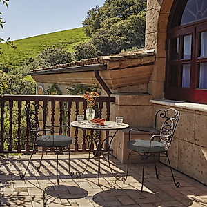 Classic Accessories Montlake Water-Resistant 21 x 21 x 5 Inch Square Outdoor Seat Cushion, Patio Furniture Chair Cushion, Light Charcoal Grey, Patio Furniture Cushion Covers