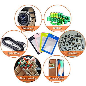 EONJOE 100pcs Resealable Mylar Packaging Bags Small Business Supplies Candy Sample Freshie Jewelry Bracelet Zipper Zip Package Pouch Bag