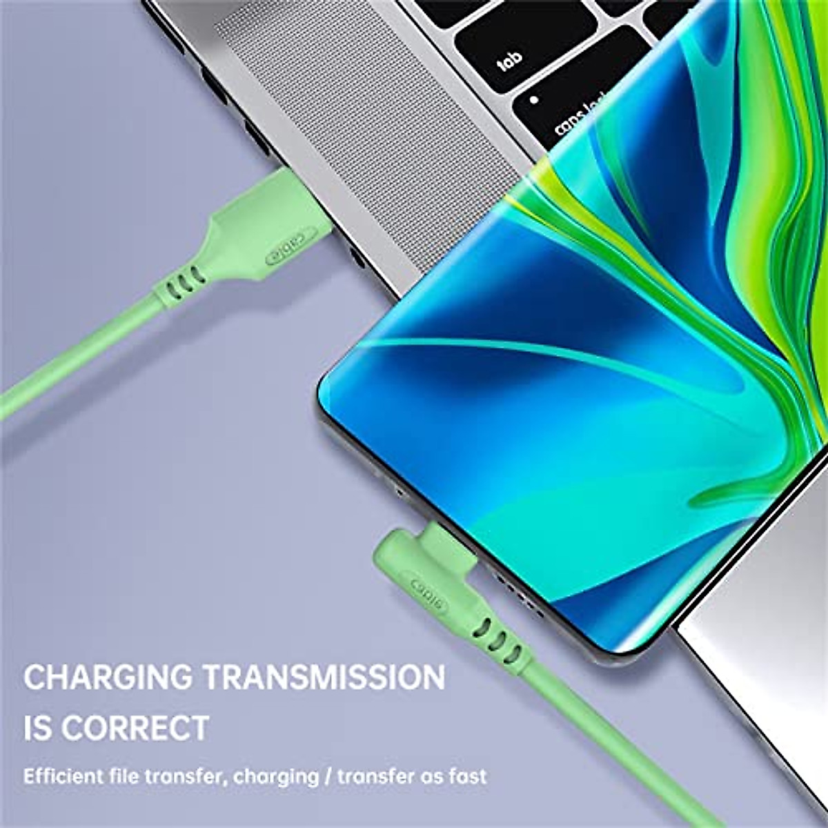 BGNTBUK Type C Extension Cable 10ft USB Cable Right Angle 90° Elbow Liquid Micro USB 3A Fast Charging Cable Charging Cables for Products 10ft