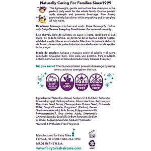 Fairy Tales Daily Cleanse Everyday Kids Shampoo - Gentle Natural Defining Shampoo, Tangle Free, Moisturizing and Hydrating Formula, Paraben Free - 12 oz (2 Pack)