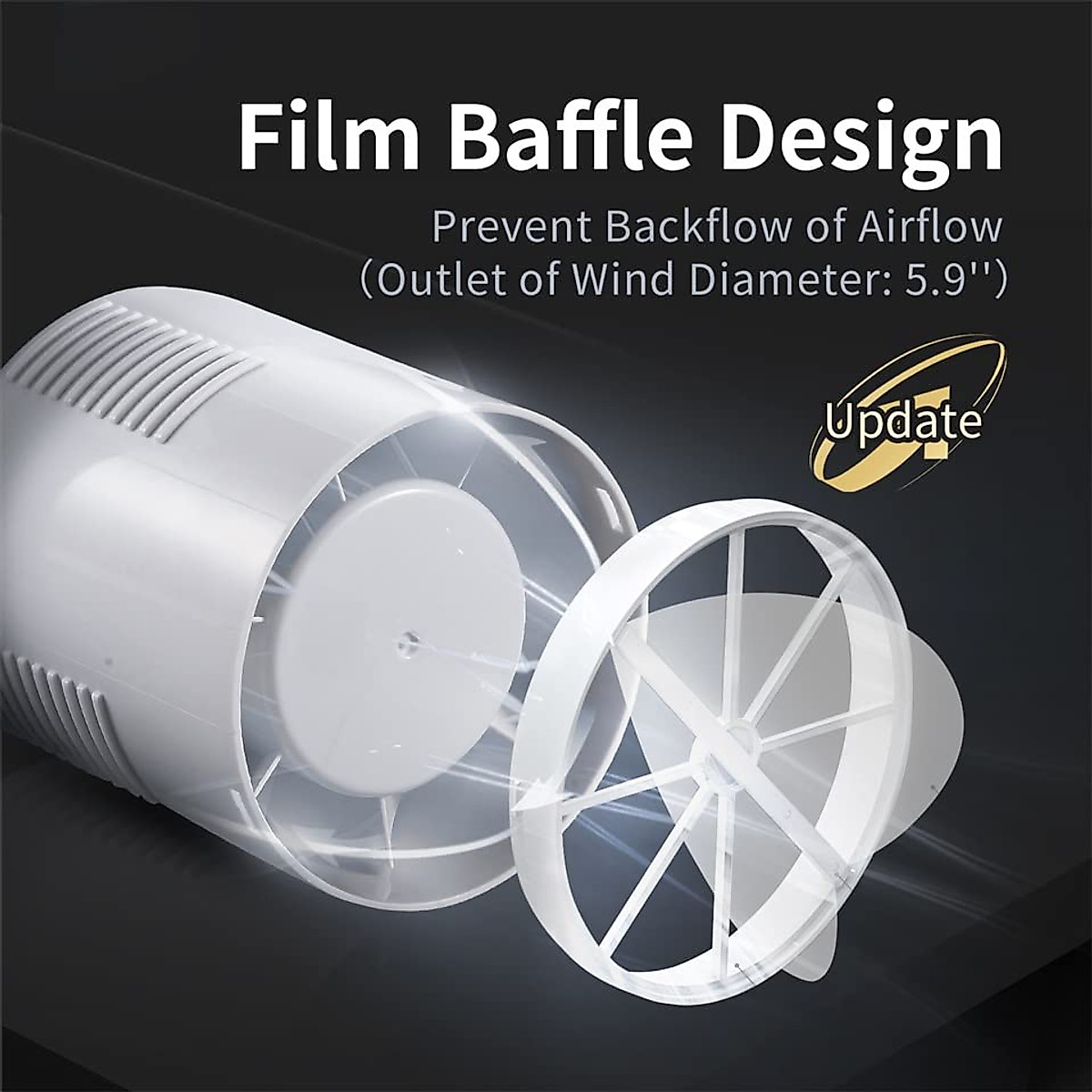 Zeyzer Gold Bathroom Exhaust Fan 110 CFM 1.0 Sone 5.9" Duct Modern Square Ceiling or Wall Mount Ventilation AC Vent Fan for Bathroom/Corridor/Office/Laundry Room/Shop