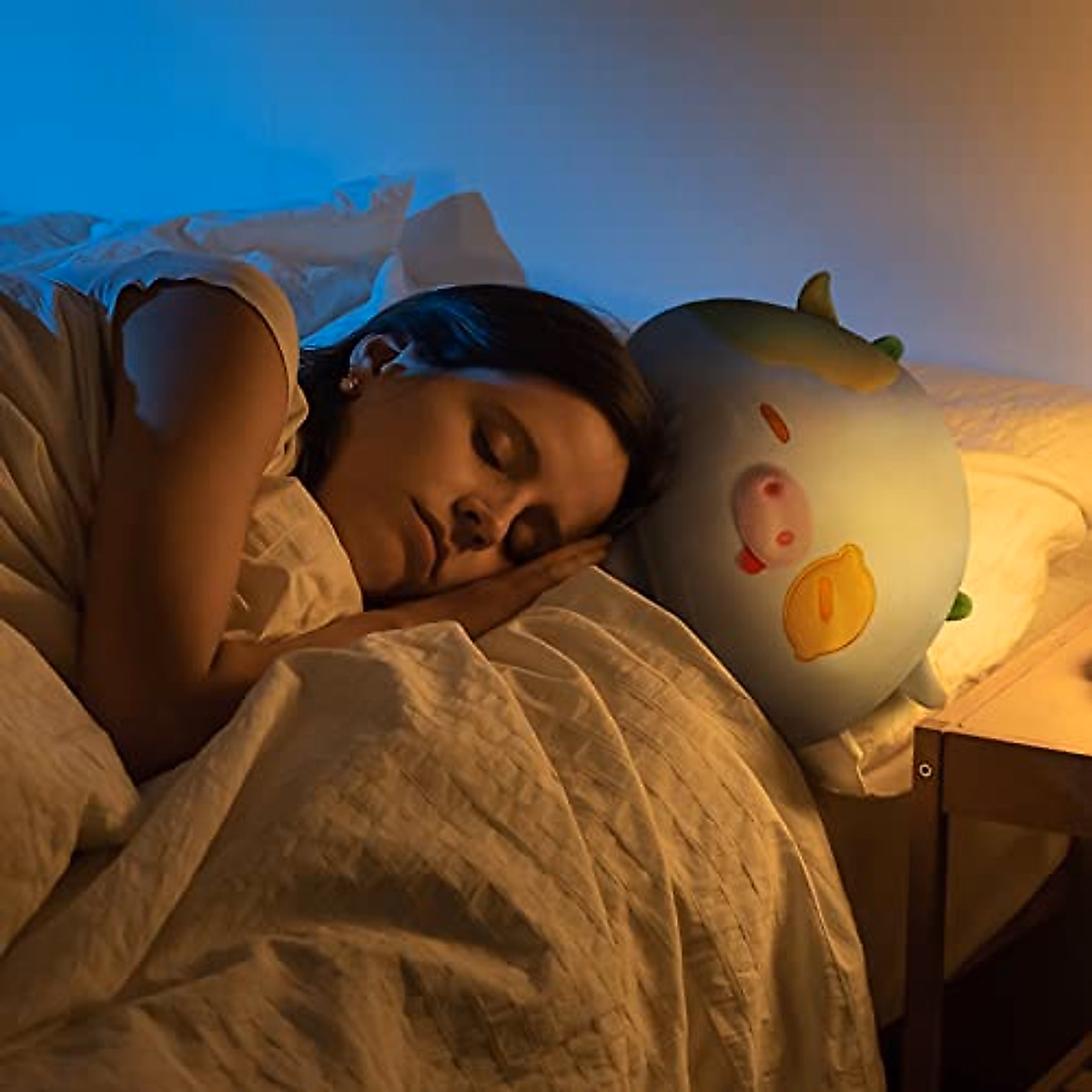 Mewaii 14 Inch Mushroom Plush, Cute Lemon Cow Plush Pillow Soft Plushies Squishy Throw Pillow, Kawaii Lemon Cow Stuffed Animals Kawaii Plush Toys Decoration Gift for Girls Boys