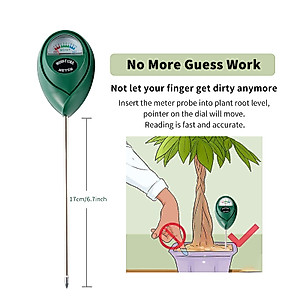 Hathdia Soil Moisture Meter, Plant Water Meter Soil Meter Moisture Sensor Hygrometer for Indoor Outdoor Plant Care,No Battery Needed(Green)