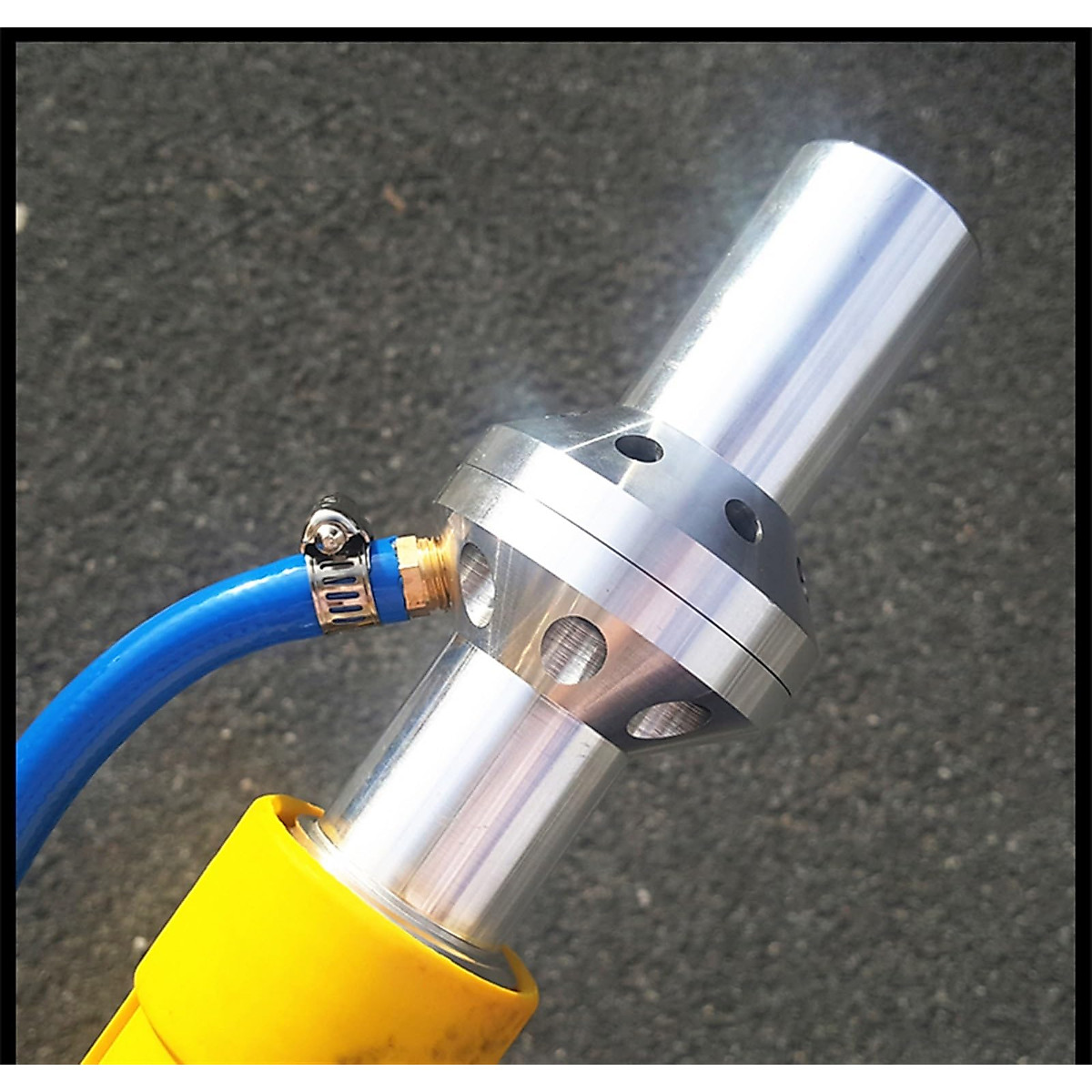 Sandblasting Machine Dedicated 4/8/10/12mm Boron Carbide Water Sandblasting Gun Nozzle, 40mm Thread Diameter Double Inlet Wear-resistant Sandblasting Gun Head (Color : Inner hole 6mm)