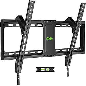 USX MOUNT TV Wall Mount Tilting Brackets for Most 37"-90" Flat Curved Screen TVs, Wall Mount TV Bracket with Max VESA 600x400mm, Weight Capacity 132lbs, Low Profile Space Saving for 16", 24" Stud