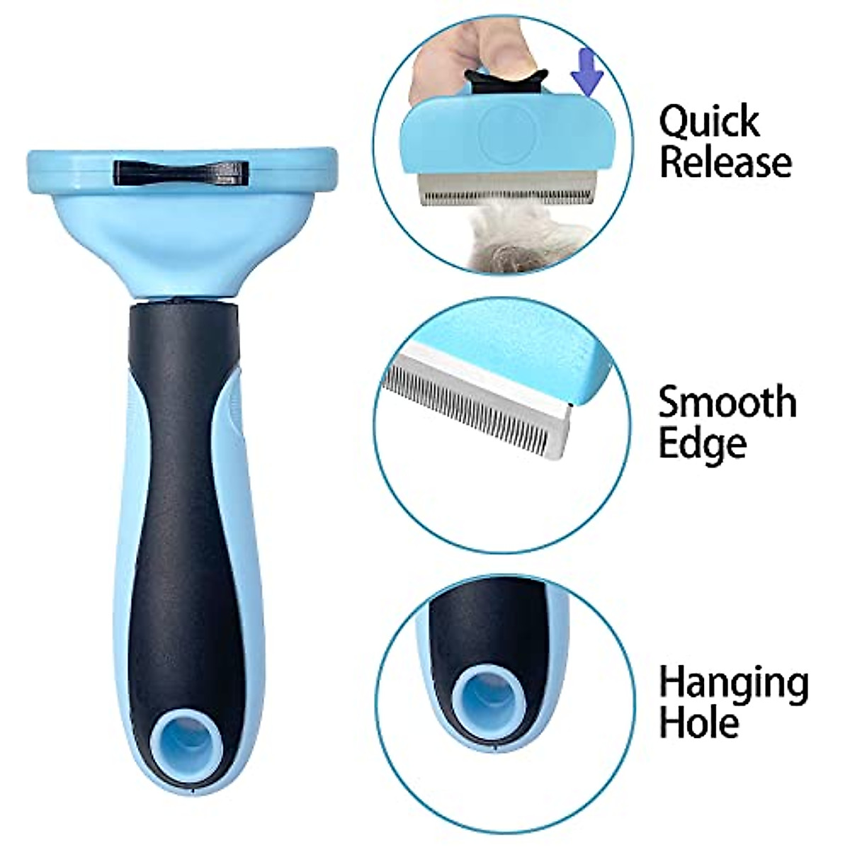 Falltail 3pcs Rabbit Bunny Grooming Kit with Bunny Grooming Brush Nail Clipper Grooming Comb for Rabbit Bunny Guinea Pig Shedding