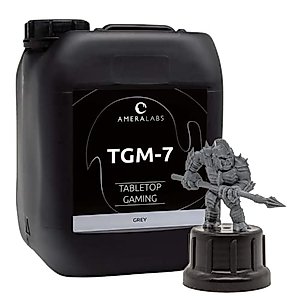 AmeraLabs TGM-7 3D Printer Resin for Tabletop Miniatures – Tough, High Resolution, Low Odor, Fast Curing 3D Printing Liquid for 4K/8K/12K LCD/DLP/SLA UV Resin 3D Printers, 5L (Grey)