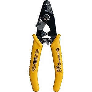 Jonard Tools JIC-375 Three Hole Fiber Optic Stripper with TPR Handle, 6" Length, Оne Расk