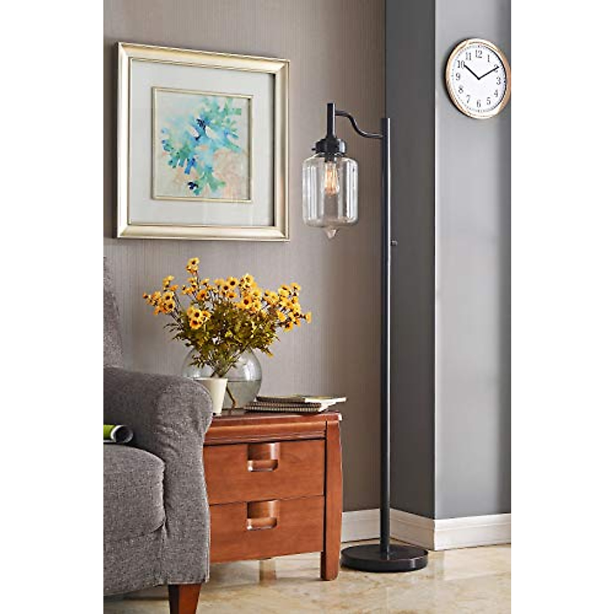 Kenroy 32408ORB Home Casey Tall Floor Lamp Oil-rubbed Bronze Finish, Small