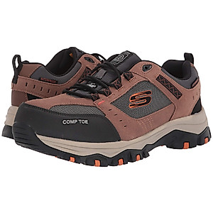 Skechers Men's Greetah Construction Shoe, Brown/Black, 10.5 M US