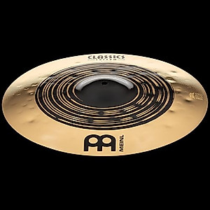 Meinl Cymbals Classics Custom Dual 16" Crash Cymbal for Drum Set, Dark/Brilliant — Made in Germany — B12 Bronze, 2-Year Warranty, (CC16DUC)