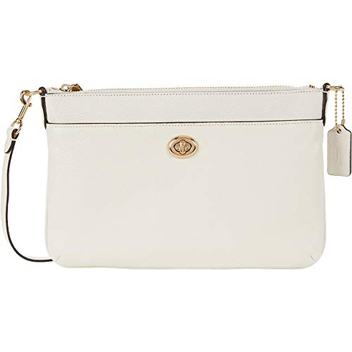 COACH Polished Pebble Polly Crossbody Gd/Chalk One Size