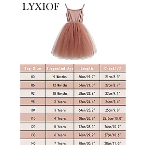 LYXIOF Toddler Tutu Dress Baby Girls Tulle Sleeveless Princess Party Sundress Pink 3 Years