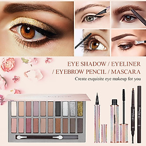 All in One Makeup Kit Makeup Kit for Women Full Kit Makeup Set Multipurpose Bundle Holiday Gift Box Essential Starter Bundle Include Full Makeup Kit for Women (Box2)