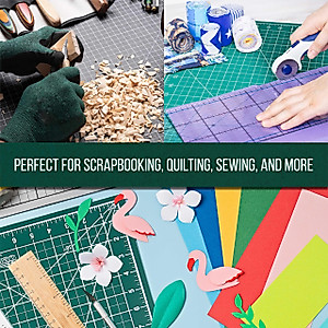 US Art Supply 40" x 80" GREEN/BLACK Professional Self Healing 5-Ply Double Sided Durable Non-Slip Cutting Mat Great for Scrapbooking, Quilting, Sewing and all Arts & Crafts Projects