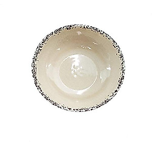 LOK-OSEMILE Gourmet Art Crackle 9" Melamine pasta Bowls - Ivory 45 Ounce - Set of 4