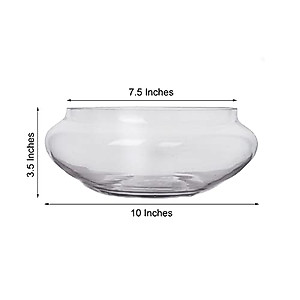 Efavormart Clear Floating Candle Glass Vase Bowls for Wedding Party Birthday Centerpieces Home Decorations Supplies - 10"