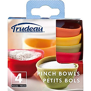 Trudeau Silicone, Set of 4 Pinch Bowls, 3-1/2 by 3-1/2, Multicolor (0990059)