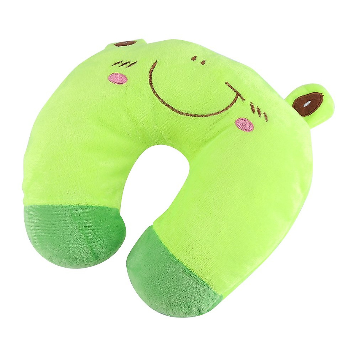 Mumusuki Sleeping Animals Shaped Travel Pillow Neck Rest Cushion U Pillow Cushion for Car Train Airplane, Chin & Neck Support for Kids Adults(Forg)