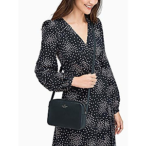 Kate Spade Harper Leather Crossbody Purse in Black