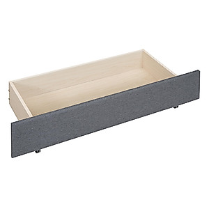 DNYN Queen Size Upholstered Platform Bed with Trundle(Twin XL) & 2 Drawers for Kids,Adult Bedroom,Wooden Bedframe Linen Fabric Furniute w/Storage & Classic Heardboard,Space Saving Design, Gray