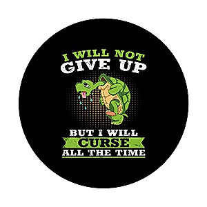 I Will Not Give Up Runner Turtle Running Jogging Carapace PopSockets Swappable PopGrip