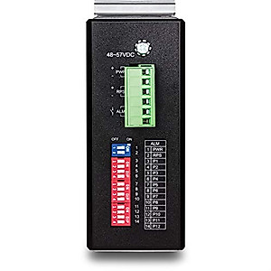TRENDnet 12-Port Hardened Industrial Gigabit PoE+ Layer 2+ Managed DIN-Rail Switch, 240 Watt Power Budget, IP30 Rated, Din-Rail Mount, 24 Gbps Switching Capacity, Lifetime Protection, TI-PG1284i …