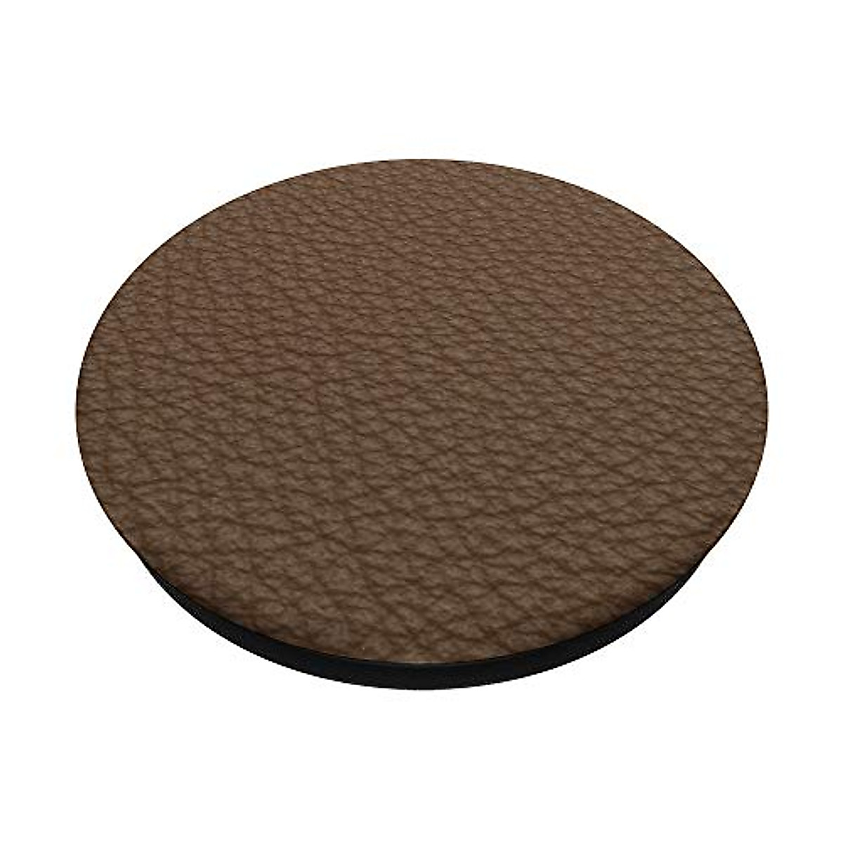 Dark Brown Leather PopSockets PopGrip: Swappable Grip for Phones & Tablets