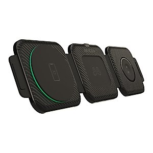 Raycon Magic Pad Pro, Wireless Charging Pad with Universal Phone Compatibility, LED Light, 2X Fast Charging, Compact Design (Black)