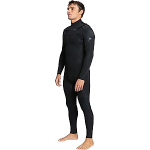 Quiksilver Mens 3/2 Sessions Chest Zip Wetsuit - Black | Medium