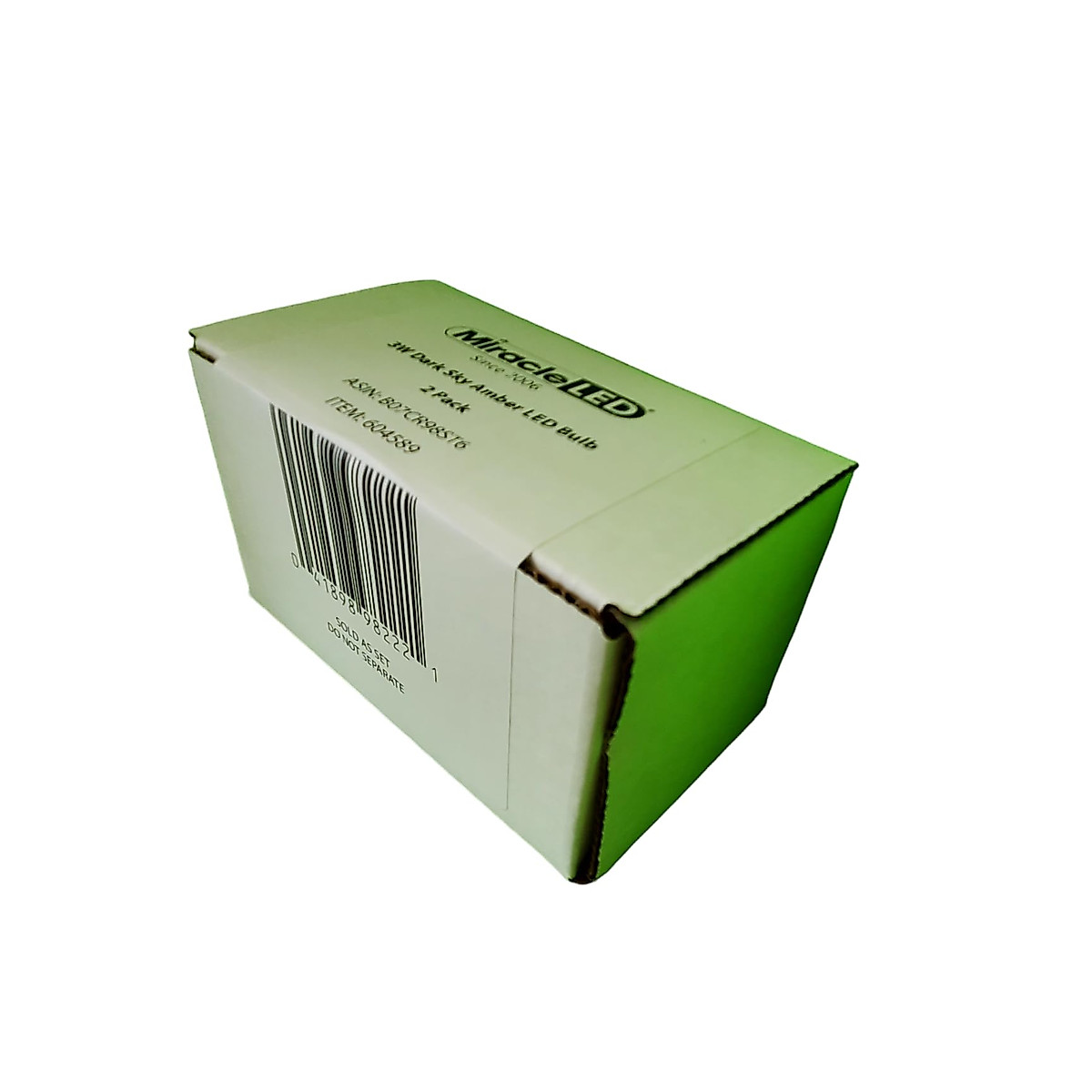 MiracleLED 604589 Dark Sky 3W Low Profile Bulb (2-Pack), Amber