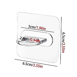 FABIVA 4/6Pcs Wall-Mounted Multifunctional Round Hooks Free Punching Seamless Paste Storage Rack Kitchen Bathroom Household Ring Hanger ( Size : 6 PCS )