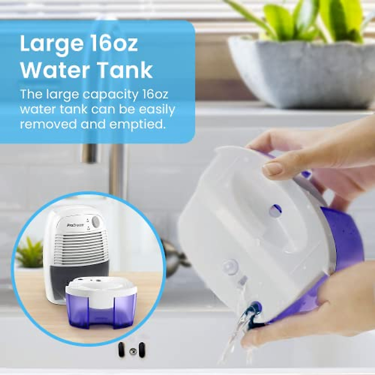 Pro Breeze Dehumidifiers for Home,225sqft Small Dehumidifiers for Room,16oz Tank Portable Closet Dehumidifier Removes Humidity Mini Small Dehumidifier for Bathroom Dehumidifier for Bedroom RV Basement