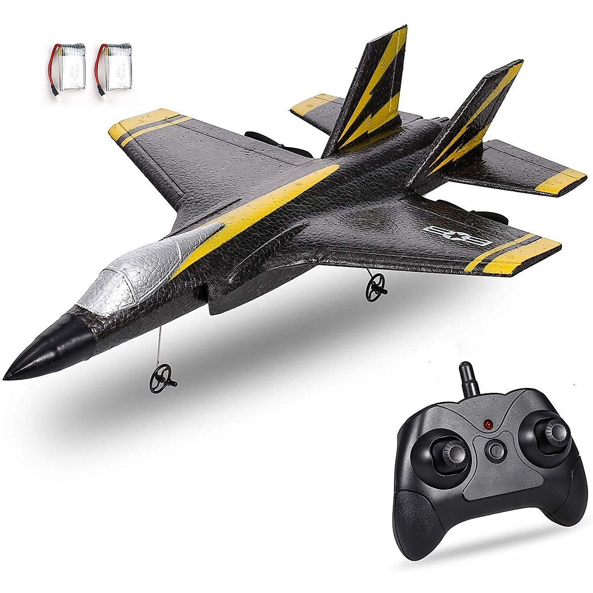QT RC Airplane, 2 Channel RC Plane, 2.4Ghz Remote Control Airplane, Ready to Fly Foam Glider with 3 Axis Gyro, Fixed Wing Aircraft Toys for Beginners, Kids and Adults