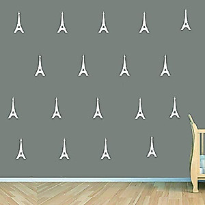 40 Pieces/Pack Eiffel Tower Pattern Wall Sticker Vinyl Home Decoration Art Decor Sticker Kids Nursery Bedroom Boy Room Wall Decor Art Adesivo Decal (White)